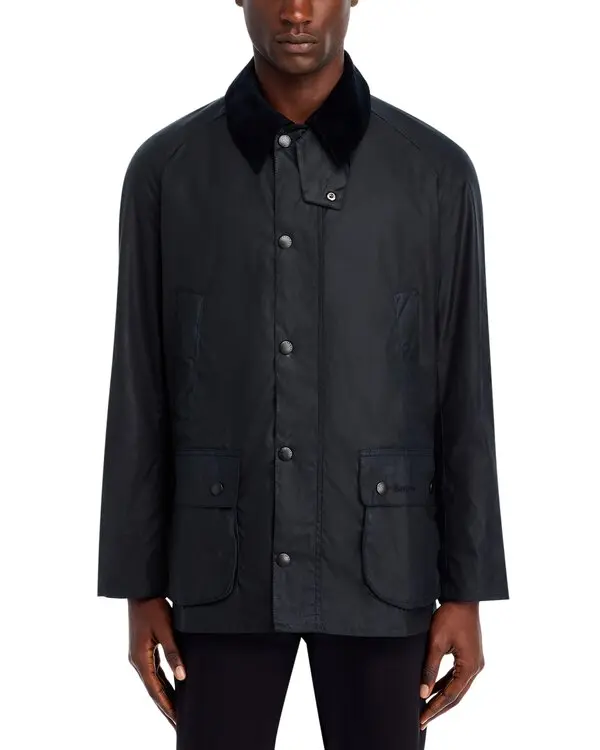 Barbour Ashby Tailored Waxed Cotton Jacket - Navy