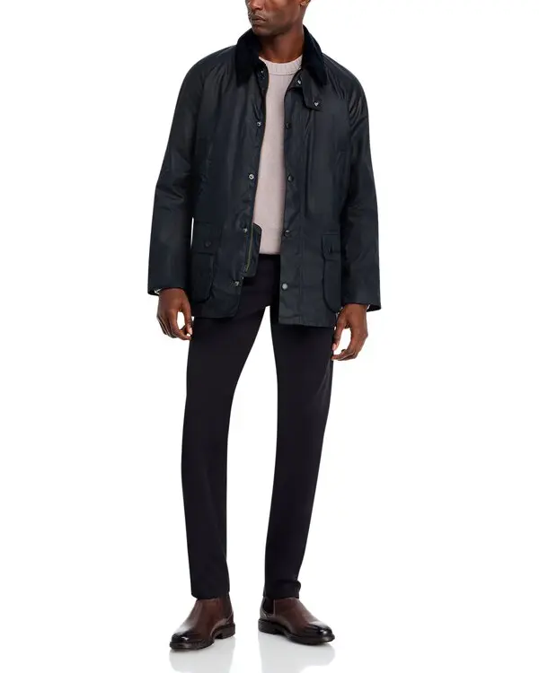 Barbour Ashby Tailored Waxed Cotton Jacket - Navy
