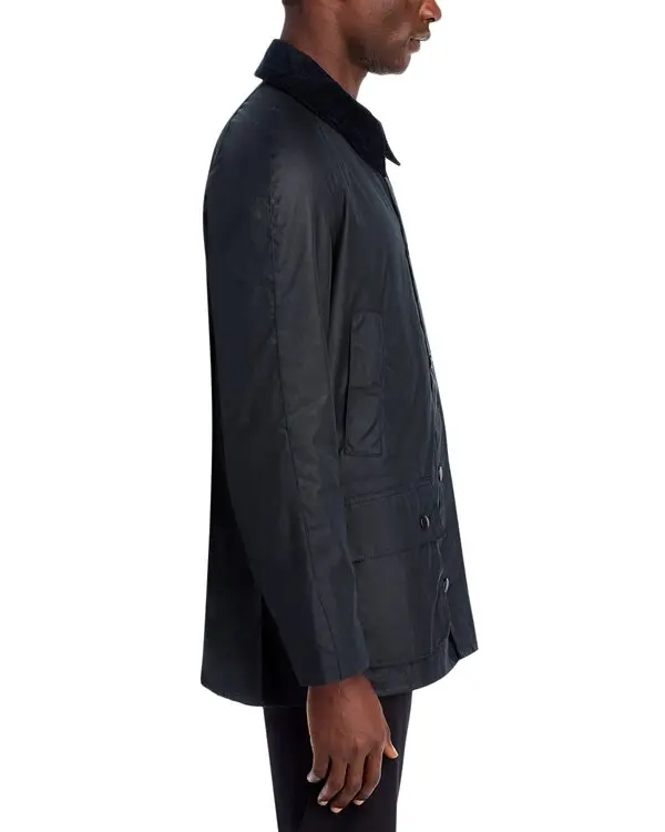 Barbour Ashby Tailored Waxed Cotton Jacket - Navy