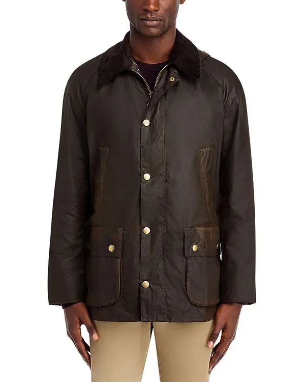 Barbour Ashby Tailored Waxed Cotton Jacket - Olive