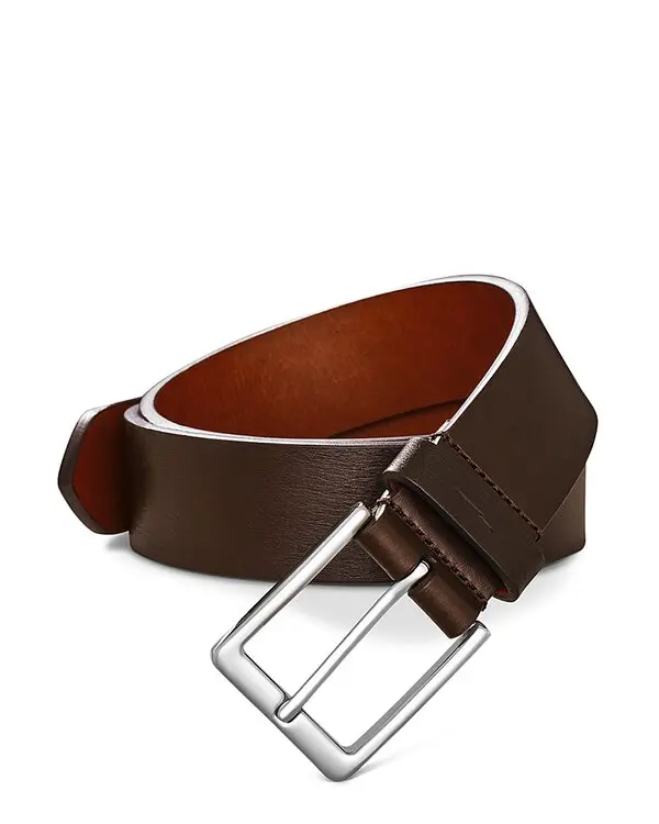 Shinola Lightning Bolt Keeper Belt - Deep Brown