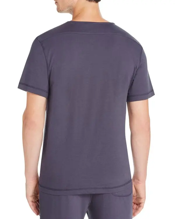 Daniel Buchler Peruvian Pima Cotton V-neck Lounge Tee - Ink