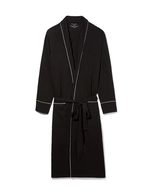 Daniel Buchler Peruvian Pima Cotton Robe - Black