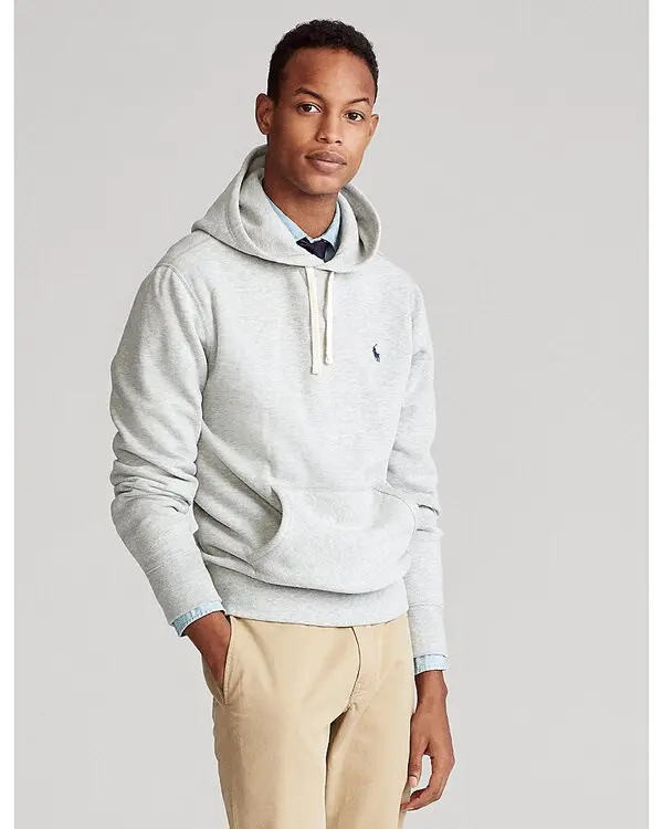 Ralph Lauren Fleece Hoodie Gray Heather Editorialist
