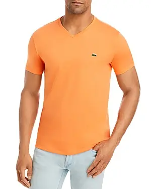 Lacoste V-neck Pima Cotton Tee