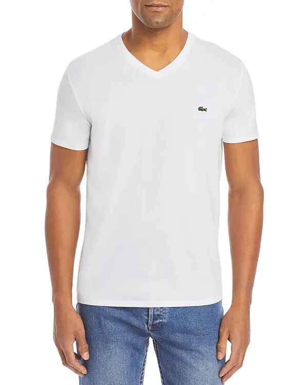 Lacoste V-neck Pima Cotton Tee