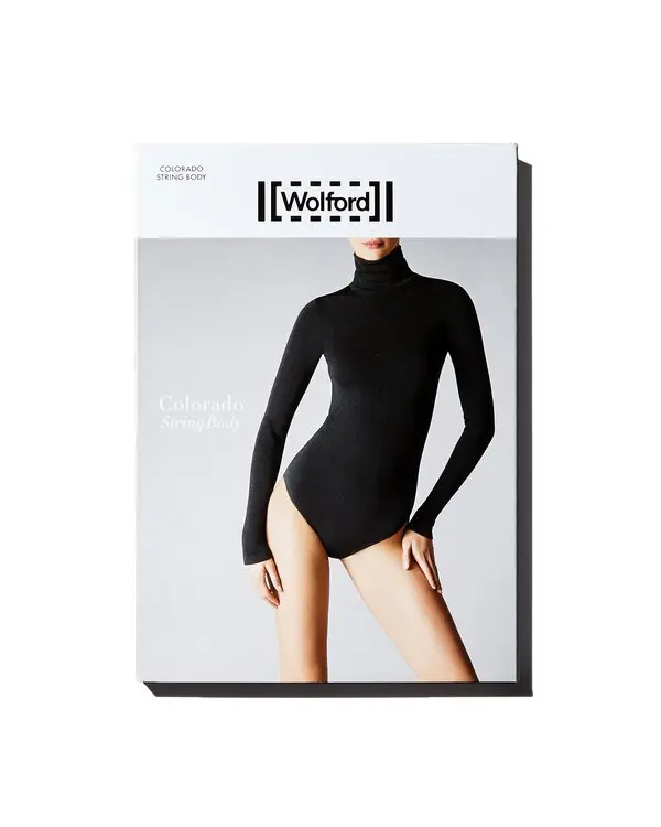 Wolford Colorado Long Sleeve Turtleneck Bodysuit - Black