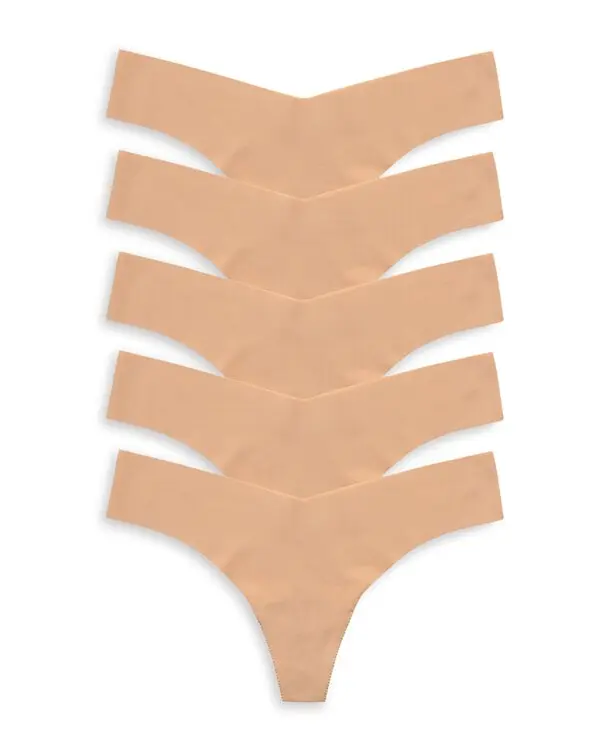 Commando Cammando Raw Cut Thong, Pack Of 5 - Beige