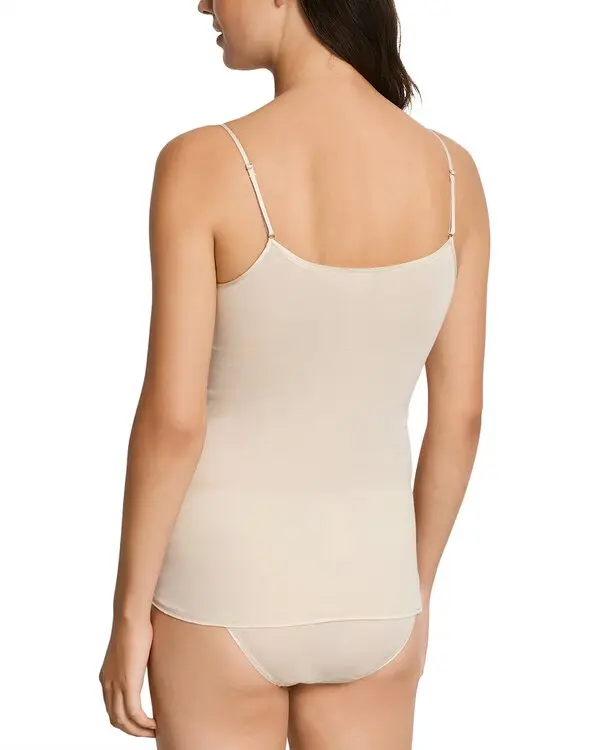 Hanro Cotton Seamless V-neck Cami - Summer Sand