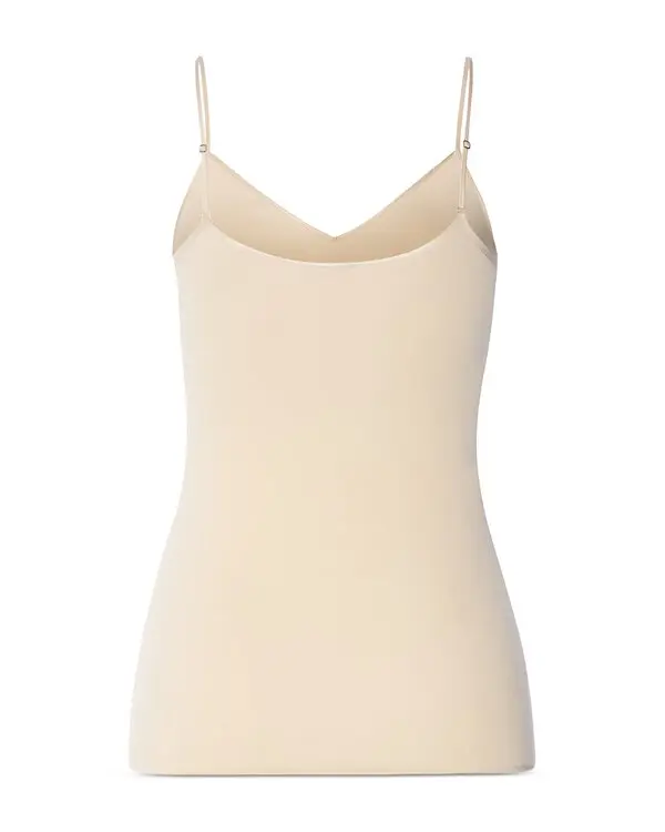 Hanro Cotton Seamless V-neck Cami - Summer Sand