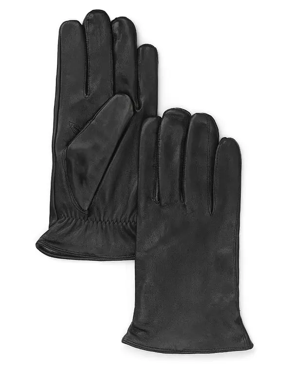 Bloomingdale'S Exclusive Leather Gloves - Black