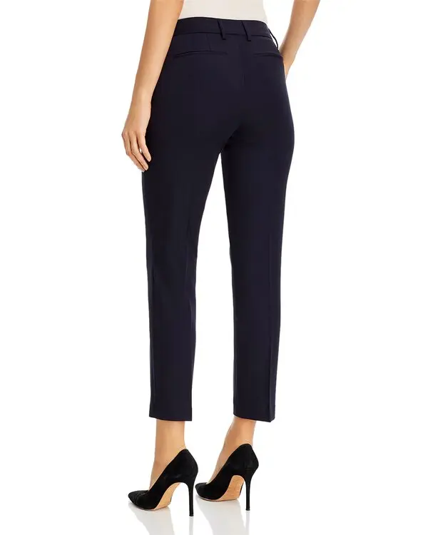 T Tahari Ankle Straight-leg Trousers - Navy