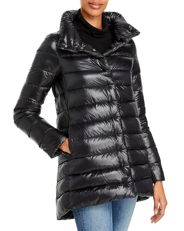 Herno Collar Down Coat - Black