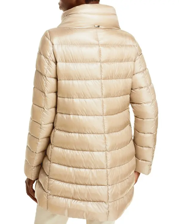 Herno Collar Down Coat - Champagne