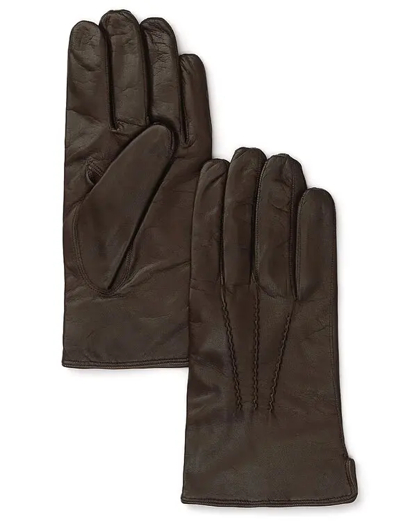 Bloomingdale'S Exclusive Leather Gloves - Brown