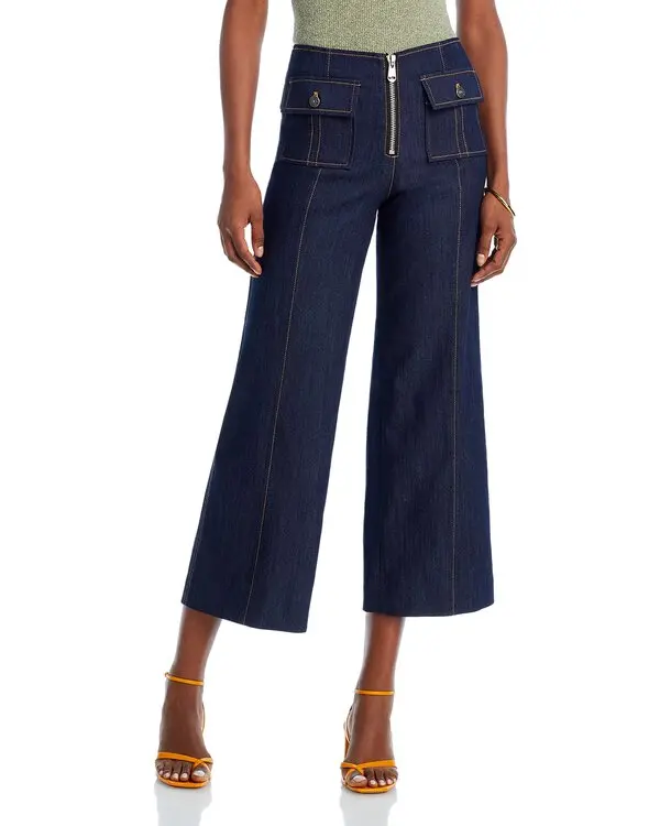 Cinq À Sept Cropped Azure Jeans