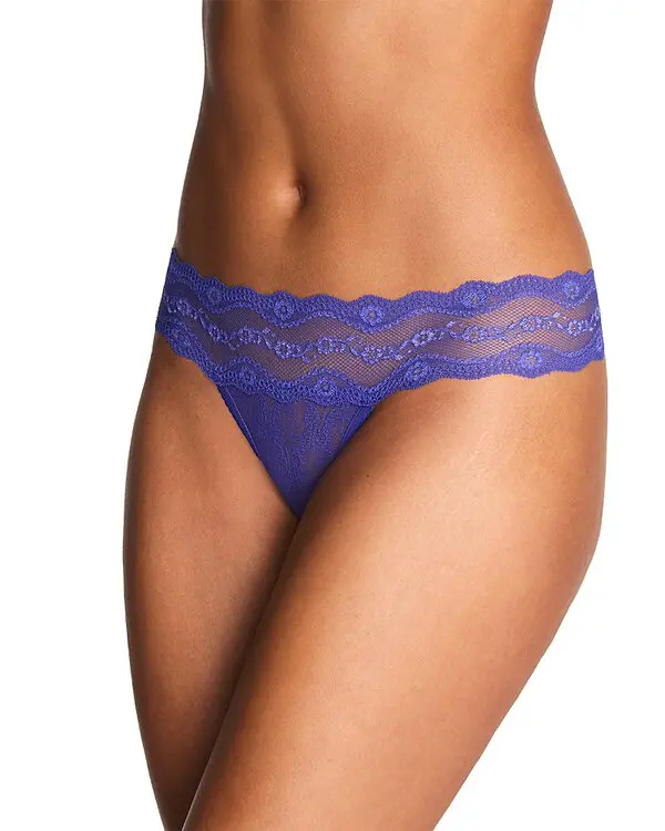 Wacoal B. Tempt'd Lace Kiss Thong - Spectrum Blue