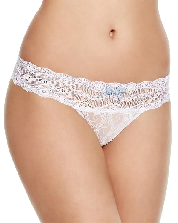 Wacoal B. Tempt'd Lace Kiss Thong - White