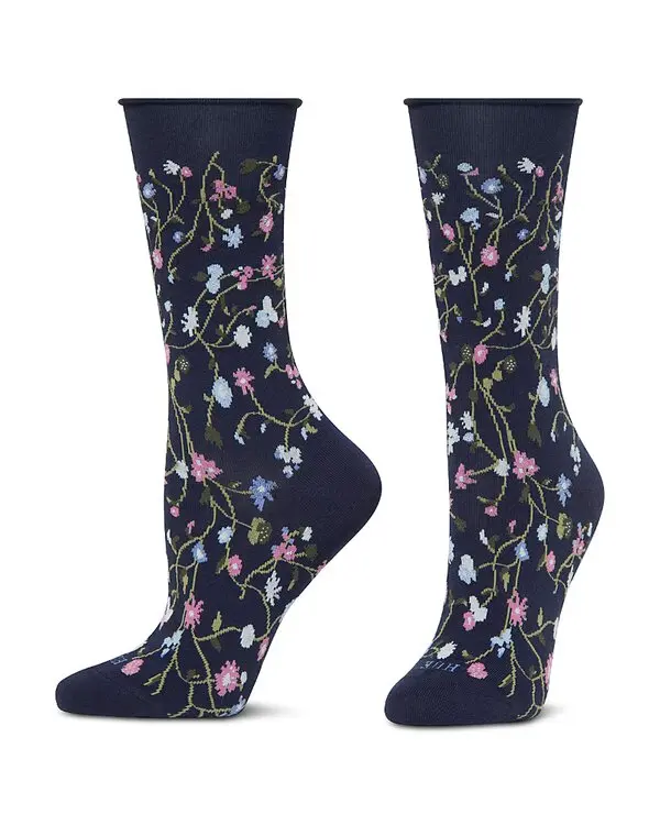 Hue Jean Socks - Navy Ditsy
