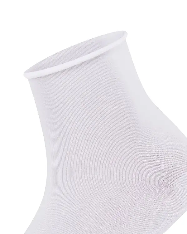 Falke Roll-top Touch Short Socks - White