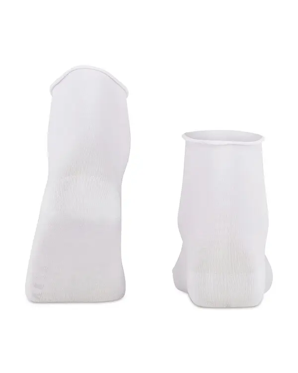 Falke Roll-top Touch Short Socks - White