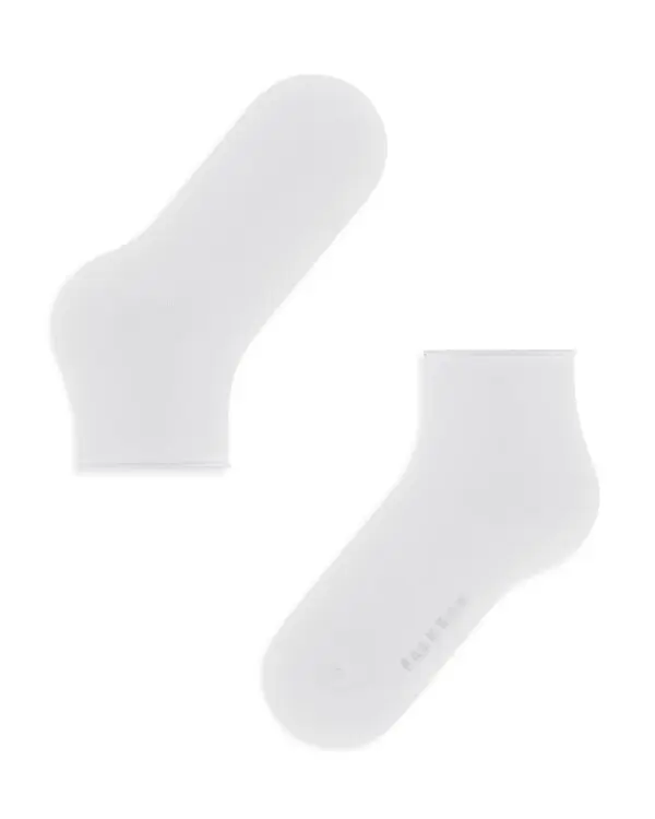 Falke Roll-top Touch Short Socks - White