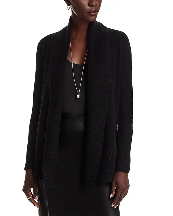 Bloomingdale'S C Shawl-collar Cashmere Cardigan - Black