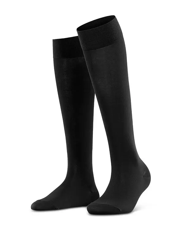 Falke Cotton Touch Knee High Socks - Black