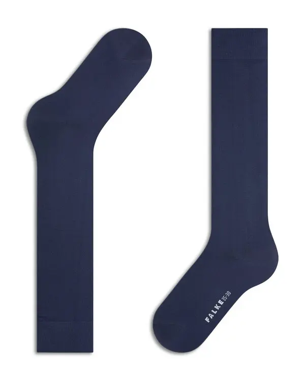 Falke Cotton Touch Knee High Socks - Dark Navy