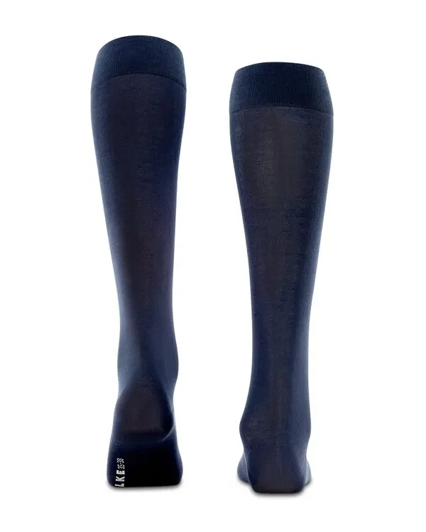 Falke Cotton Touch Knee High Socks - Dark Navy