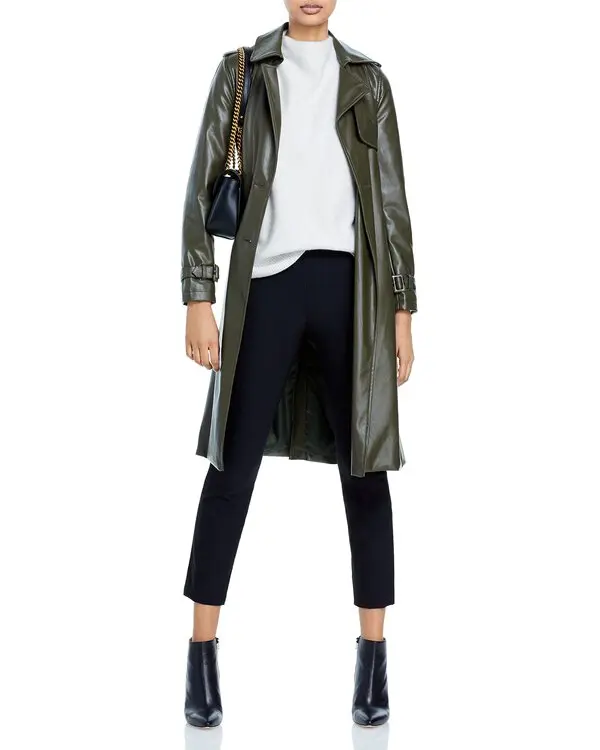 Vince Stitch Front Seamed Trousers - Black