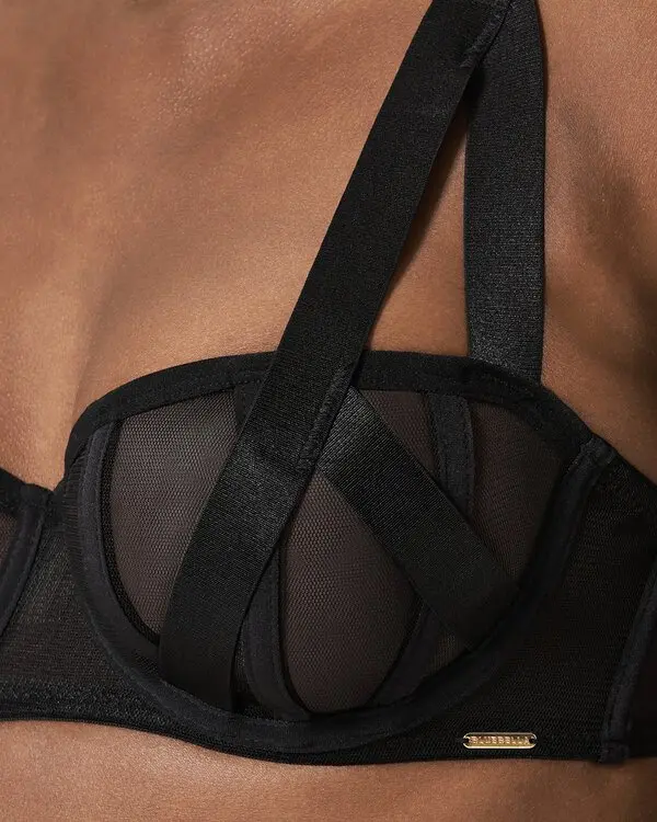 Bluebella Karolina Mesh Strappy Underwire Bra - Black
