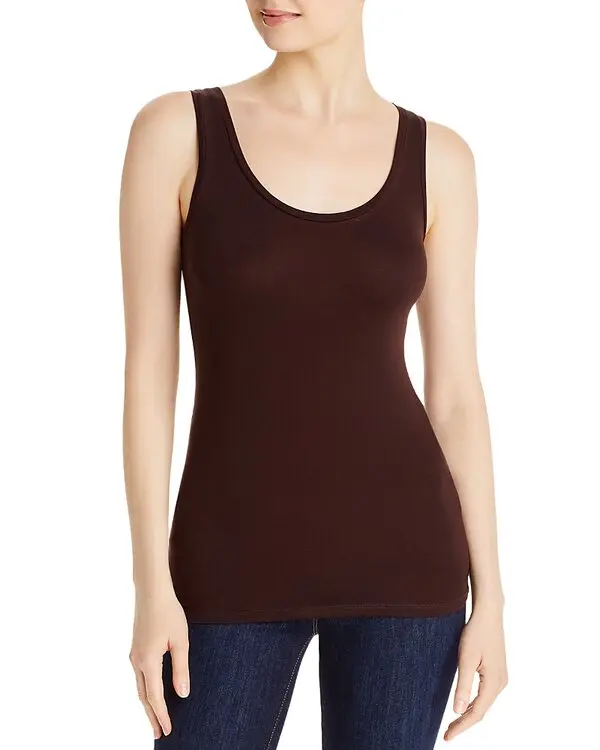 Majestic Filatures Scoop Neck Tank - Aubergine