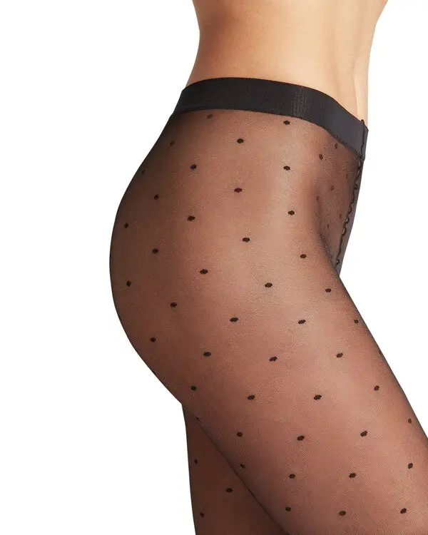 Falke Dot Sheer Tights - Black