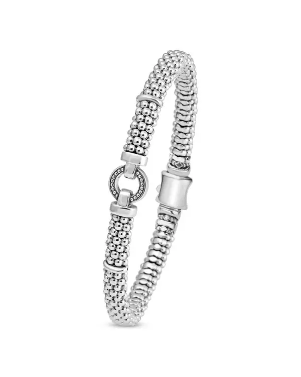 Lagos Sterling Caviar Open Circle Bracelet - Silver