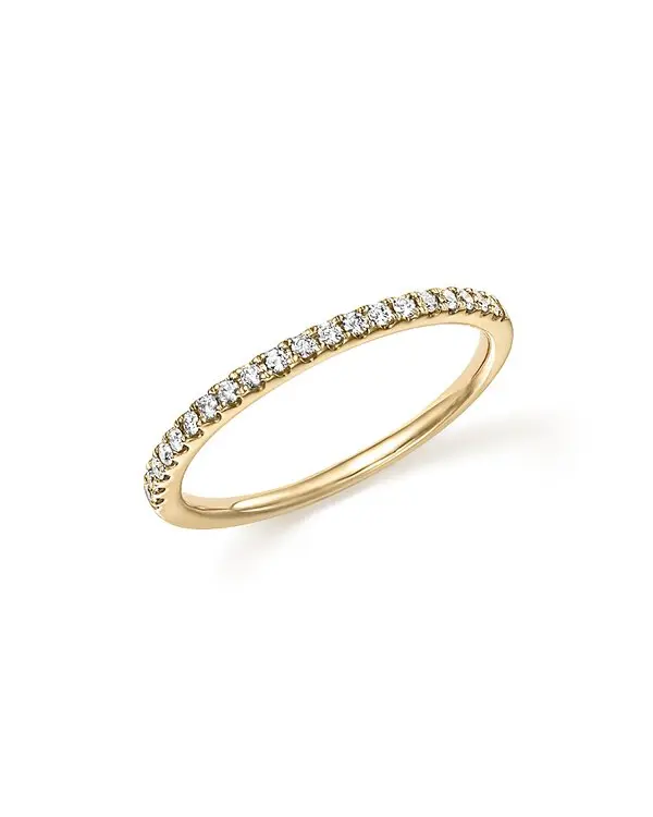 Bloomingdale'S 14k Yellow Gold Diamond Micro Pave Band - White/gold