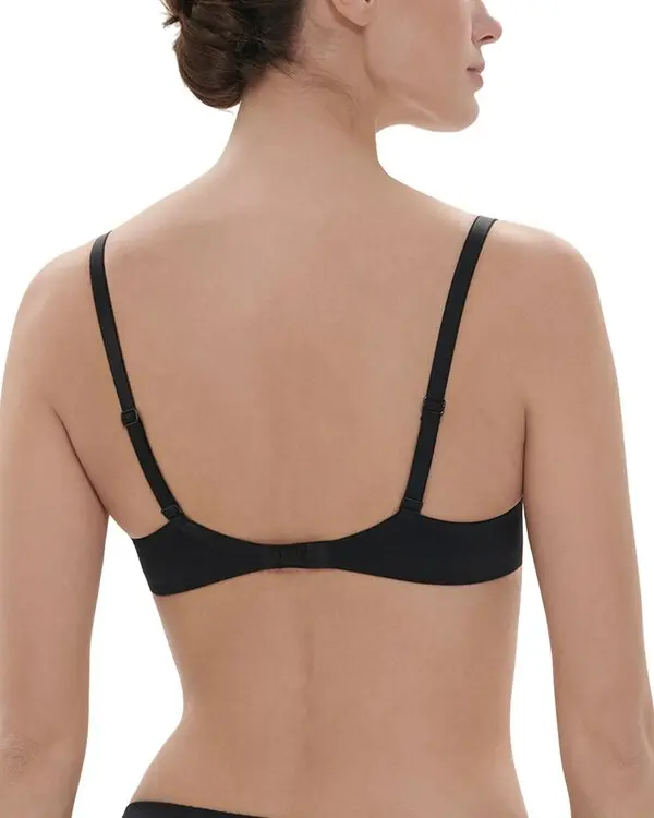 Simone Perele Saga Sheer Plunge Underwire Bra - Black/black