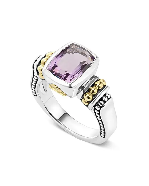 Lagos 18k Gold And Sterling Silver Rittenhouse Amethyst Ring - Purple/silver