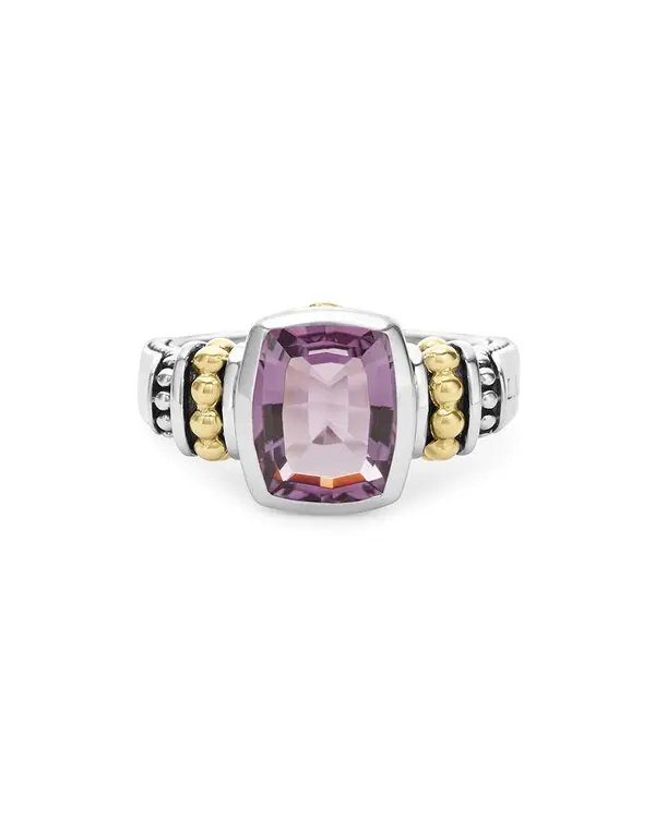 Lagos 18k Gold And Sterling Silver Rittenhouse Amethyst Ring