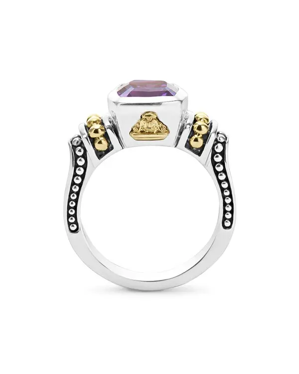 Lagos 18k Gold And Sterling Silver Rittenhouse Amethyst Ring
