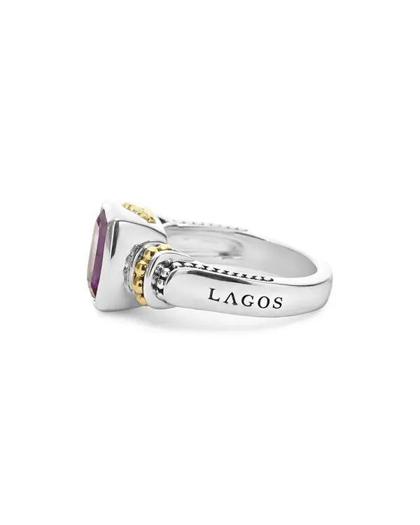 Lagos 18k Gold And Sterling Silver Rittenhouse Amethyst Ring