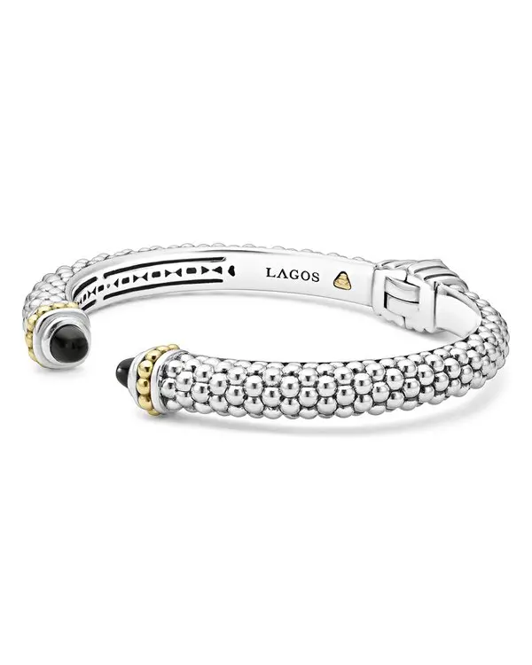 Lagos 18k Gold And Sterling Silver Rittenhouse Onyx Cuff 8mm