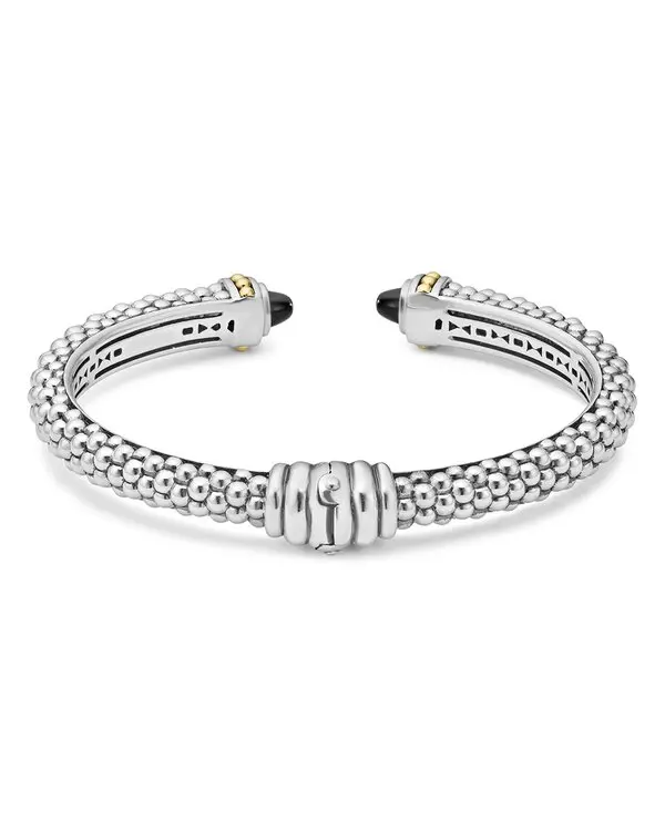 Lagos 18k Gold And Sterling Silver Rittenhouse Onyx Cuff 8mm