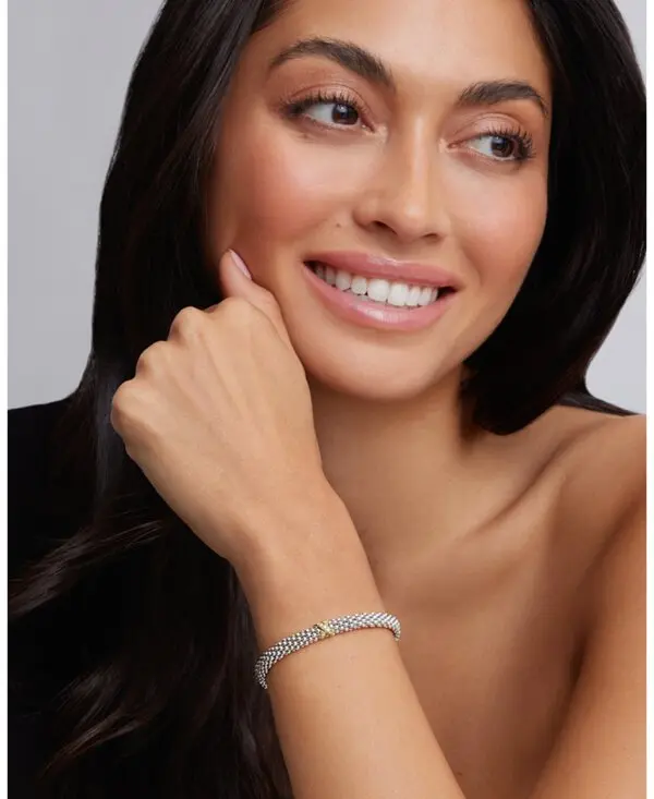 Lagos 18k Gold And Sterling Silver Embrace Diamond Bracelet - Multi/silver