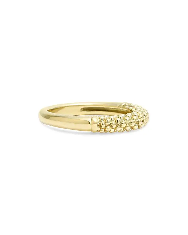Lagos 18k Beaded Ring