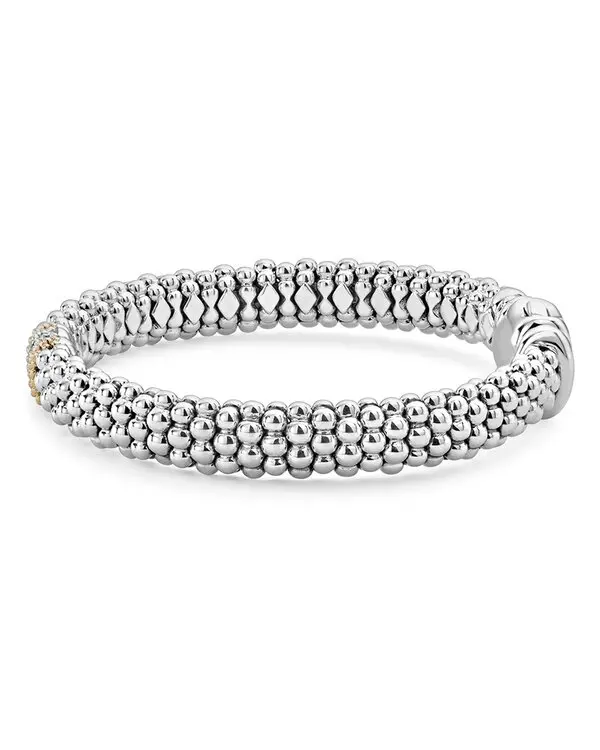 Lagos 18k Gold & Sterling Silver Diamond Lux Bracelet