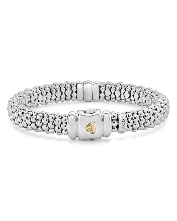 Lagos 18k Gold & Sterling Silver Diamond Lux Bracelet