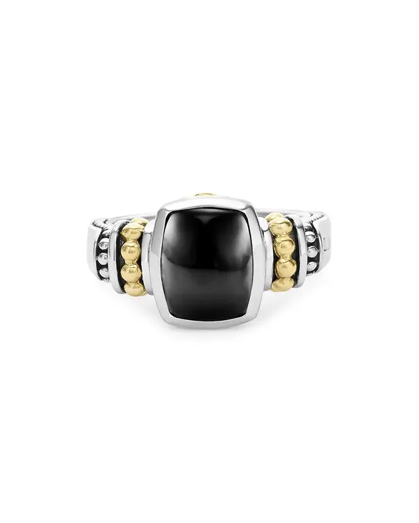 Lagos 18k Gold And Sterling Silver Rittenhouse Onyx Ring
