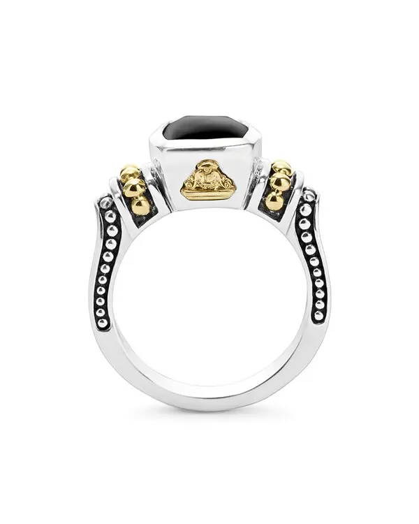 Lagos 18k Gold And Sterling Silver Rittenhouse Onyx Ring