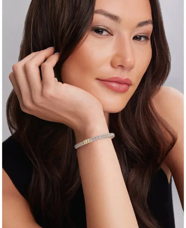 Lagos 18k Gold And Sterling Silver Diamond Lux Bracelet